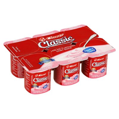 Clover Low Fat Smooth Strawberry Dairy Snack 6 x 100g | Smart Price ...