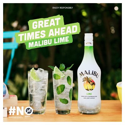 Malibu Lime Flavoured Rum 750ml | PnP