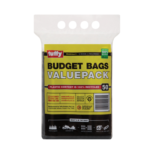 Tuffy Budget Black Refuse Bag 50 Pack | PnP