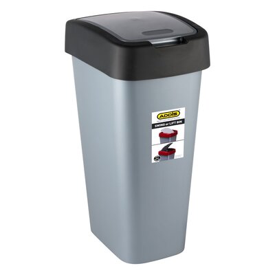 Addis Swing Lift Bin Pewter 50L | PnP