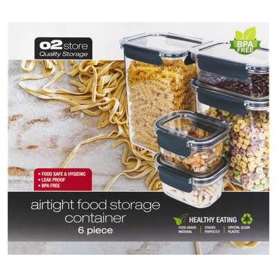 O2 Airtight Food Containers 6 Piece | PnP