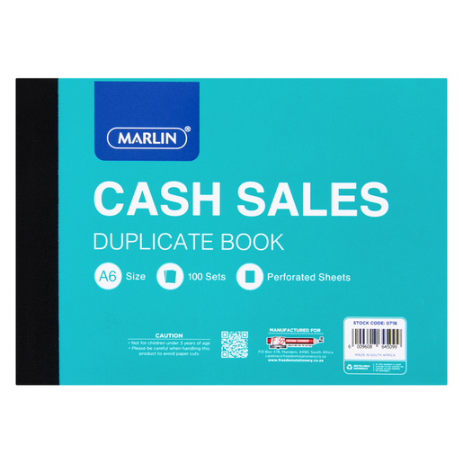 Marlin A6 Cash Sales Duplicate Book | PnP