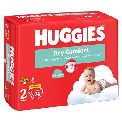 Huggies Dry Comfort Nappies Jumbo Pack Size 2 74 Pack | PnP