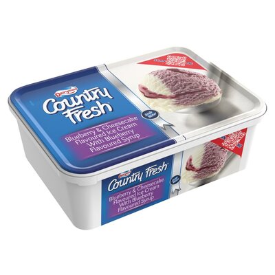 Country Fresh Blueberry & Cheesecake Ice Cream With Blueberry Syrup 1 ...