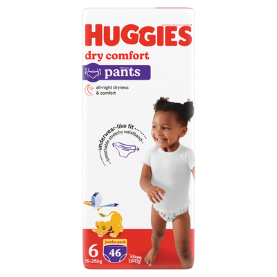 Huggies Dry Comfort Pants Size 6 Jumbo Pack 46 Pants | PnP