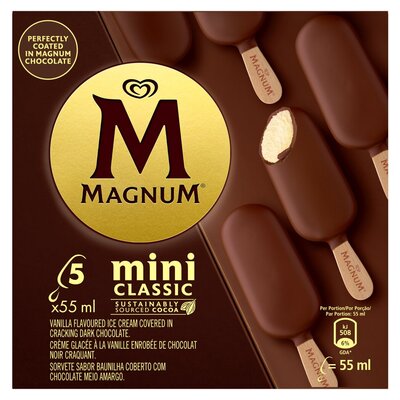 Magnum Mini Classic Ice Cream in Dark Chocolate Multi-Pack 6 x 60ml | PnP
