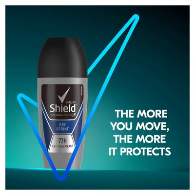 Shield Men Dry Sprint Antiperspirant Roll On Deodorant 50ml | Smart ...