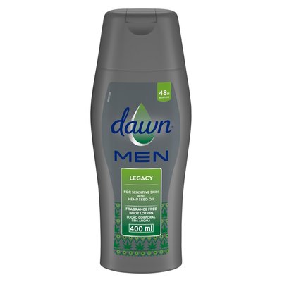 Dawn Men Legacy Fragrance Free Body Lotion for Sensitive Skin 400ml | PnP