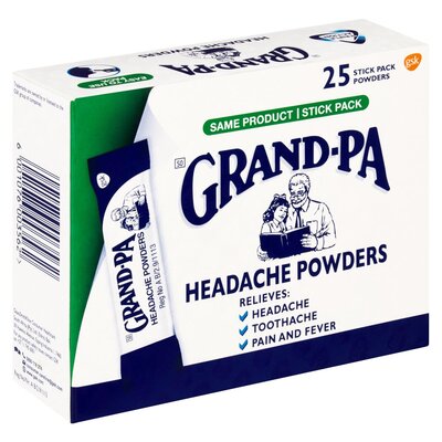 Grand-pa Headache Powder Regular Stick Pack 25s | PnP