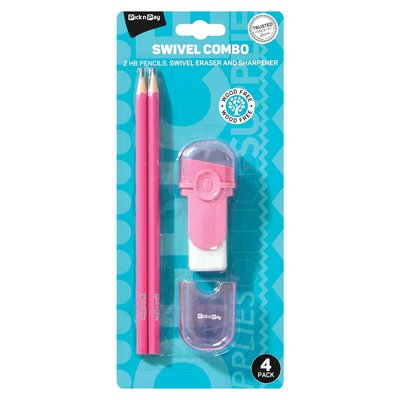 PnP Swivel Sharpener Eraser Pencil Set | PnP