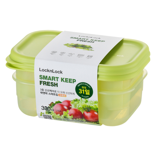 LocknLock Fresh Block Rectangular 330ml 2 Pack | PnP