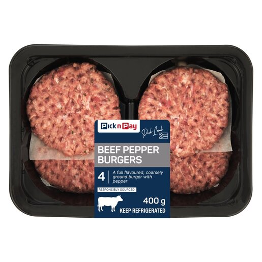 PnP Pepper Burger 400g 4 Pack | PnP