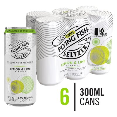 Flying Fish Hard Seltzer Lemon & Lime Can 6 x 300ml | PnP