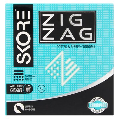 Skore Champion Zig Zag Condoms 3 Pack | PnP