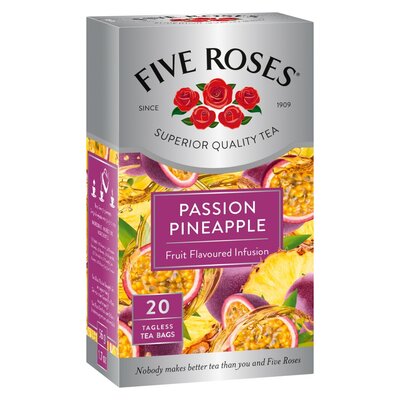Five Roses Passion Pineapple Fruit Flavoured Infusion Teabags 20 Pack | PnP