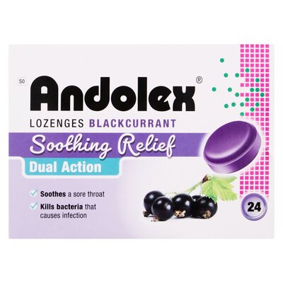 Andolex Blackcurrant Lozenges 24 Pack | PnP