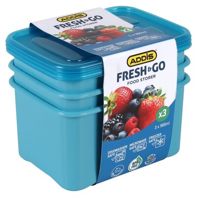 Addis Fresh & Go Food Storer Containers 3 x 900ml | PnP