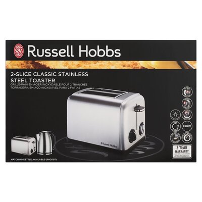 Russel Hobbs Classic 2-Slice Stainless Steel in a Matt Fnish Toaster ...