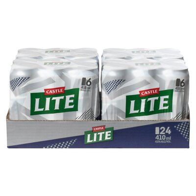 Castle Lite Premium Lager Beer 24 x 410ml | PnP