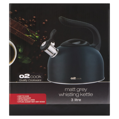 O2 Cook Matt Grey Whistling Kettle 3L | PnP