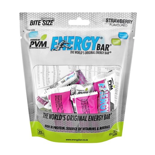 PVM Energy Bar Strawberry Bitesize 200g | PnP
