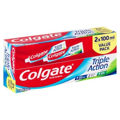 Colgate Triple Action Multibenefit Toothpaste 2 x 100ml | Smart Price ...