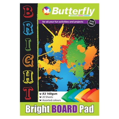 Butterfly A2 Bright Board Mix 5 Sheets | PnP