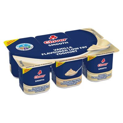Clover Low Fat Smooth Vanilla Dairy Snack 6 x 100g | Smart Price ...