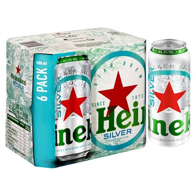 Heineken Silver Pure Malt Lager Beer 6 x 500ml | PnP