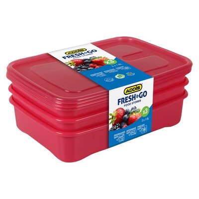 Addis Fresh & Go Food Storer Containers 3 x 1.6L | PnP