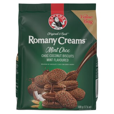 Bakers Romany Creams Mint Choc 500g | PnP