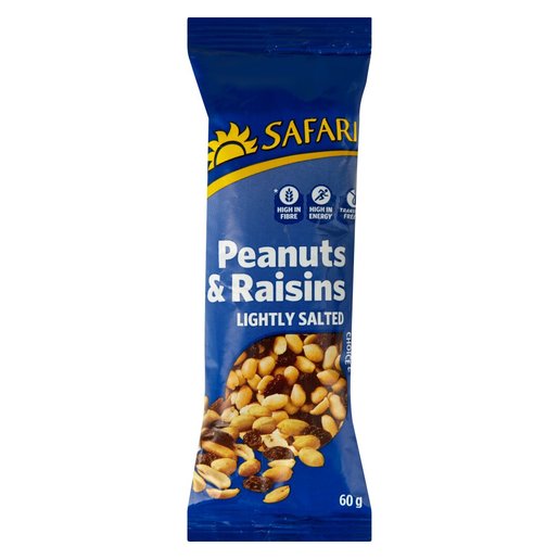 Safari Peanuts & Raisins Lightly Salted 60g | PnP
