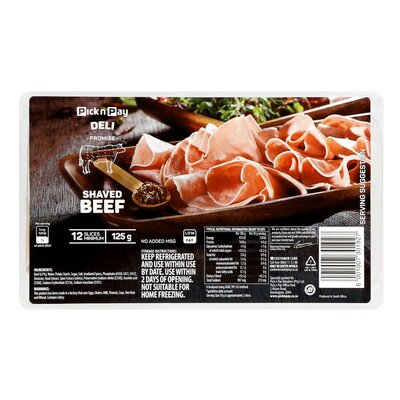 PnP Shaved Smoked Ham 125g | PnP