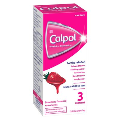 Calpol Strawberry Flavoured Paediatric Suspension 100ml | PnP