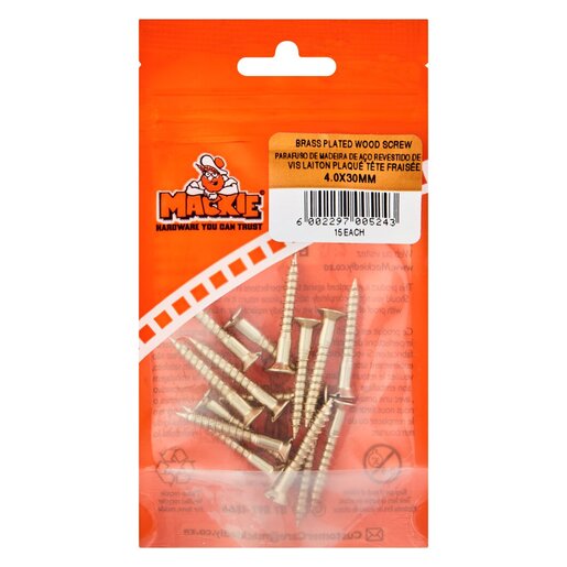 Mackie Eb Wood Screws 4x30mm 15 Pack | PnP