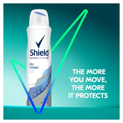 Shield Women Dry Classic Antiperspirant Deodorant Body Spray 150ml | PnP