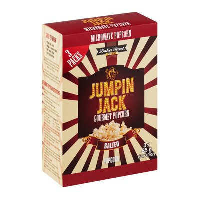 Jumpin Jack Salted Gourmet Microwave Popcorn 3 x 85g | PnP