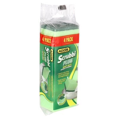 Addis Heavy Duty Sponge Scourers 4 Pack | PnP