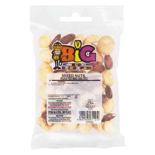 Big Nuts Roasted & Salted Mixed Nuts 100g | PnP