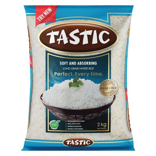 Tastic Soft & Absorbing Long Grain White Rice 2kg | PnP