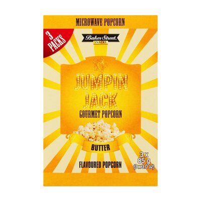 Jumpin Jack Butter Gourmet Microwave Popcorn 3 x 85g | PnP