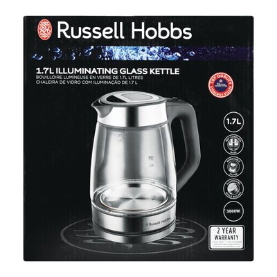 Russell Hobs Illuminating Glass Kettle 1.7L 16000 x 48 | PnP