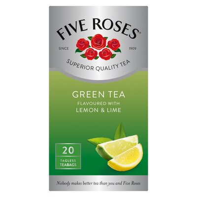 Five Roses Green Tea Lemon & Lime 20 Pack | PnP