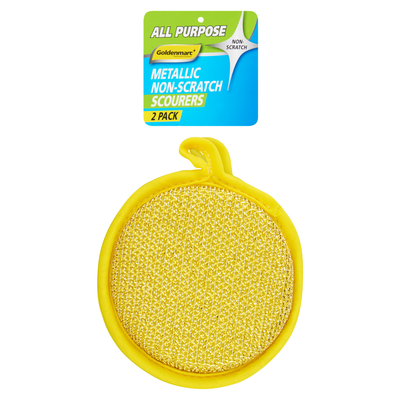 Goldenmarc All Purpose Metallic Non-Scratch Scourers 2 Pack | Smart ...