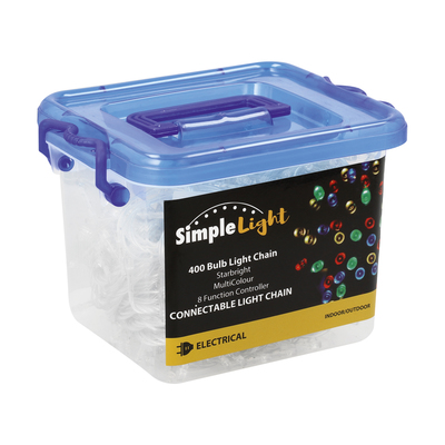 Simple Light 400 Led Bulb Light Chain With an 8 Function Controller | PnP