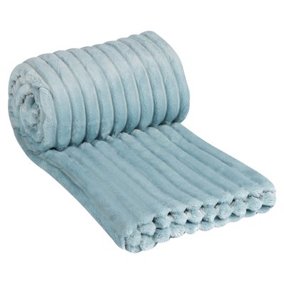 Inspired Blue Haze Ribbed Throw 150 x 180cm | PnP