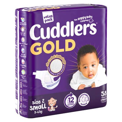 Cuddlers Gold Newborn Diapers Size 2 58 Pack | PnP