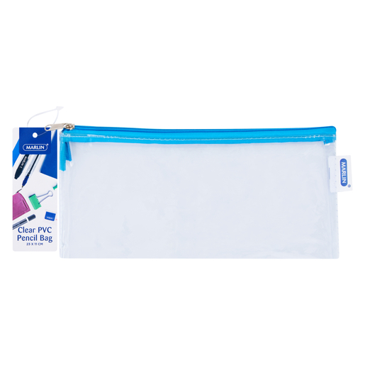 Marlin Clear PVC Pencil Bag 23 × 11cm | PnP