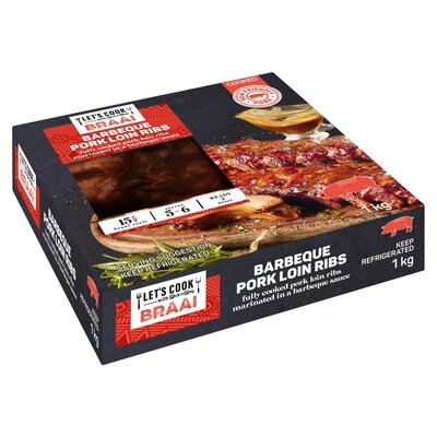 Let's Cook Braai Barbeque Pork Loin Ribs 1kg | PnP