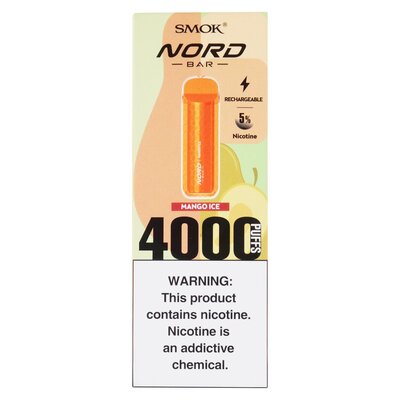 SMOK Nord Bar Mango Ice 5% Rechargeable Disposable Vape 8.5ml 4000 ...